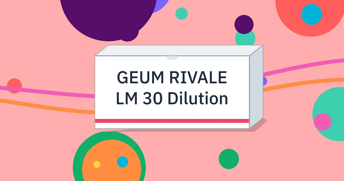 Symbolbild: Packung mit der Aufschrift GEUM RIVALE LM 30 Dilution (PZN 13543021) – Verfügbarkeit und Bezug in Apotheken in Frankfurt am Main