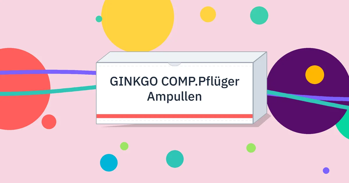 Symbolbild: Packung mit der Aufschrift GINKGO COMP.Pflüger Ampullen (PZN 03064472) – Verfügbarkeit und Bezug in Apotheken in Frankfurt am Main