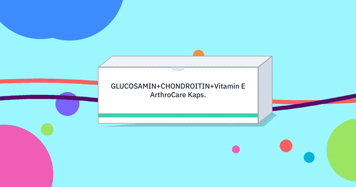 Symbolbild: Packung mit der Aufschrift GLUCOSAMIN+CHONDROITIN+Vitamin E ArthroCare Kaps. (PZN 19145089) – Verfügbarkeit und Bezug in Apotheken in Frankfurt am Main
