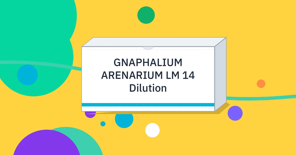 Symbolbild: Packung mit der Aufschrift GNAPHALIUM ARENARIUM LM 14 Dilution (PZN 13544670) – Verfügbarkeit und Bezug in Apotheken in Frankfurt am Main