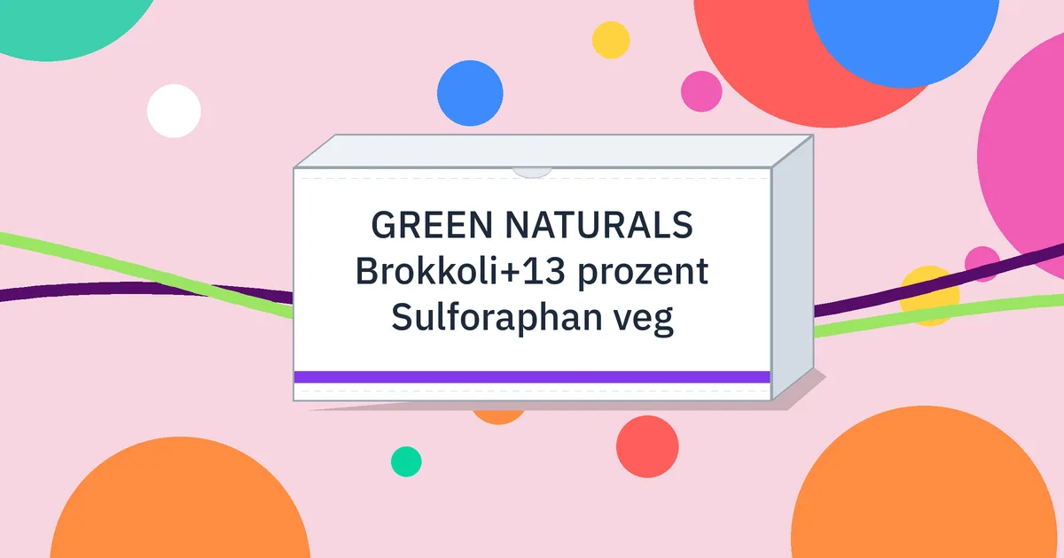 Symbolbild: Packung mit der Aufschrift GREEN NATURALS Brokkoli+13 prozent Sulforaphan veg (PZN 18099217) – Verfügbarkeit und Bezug in Apotheken in Frankfurt am Main