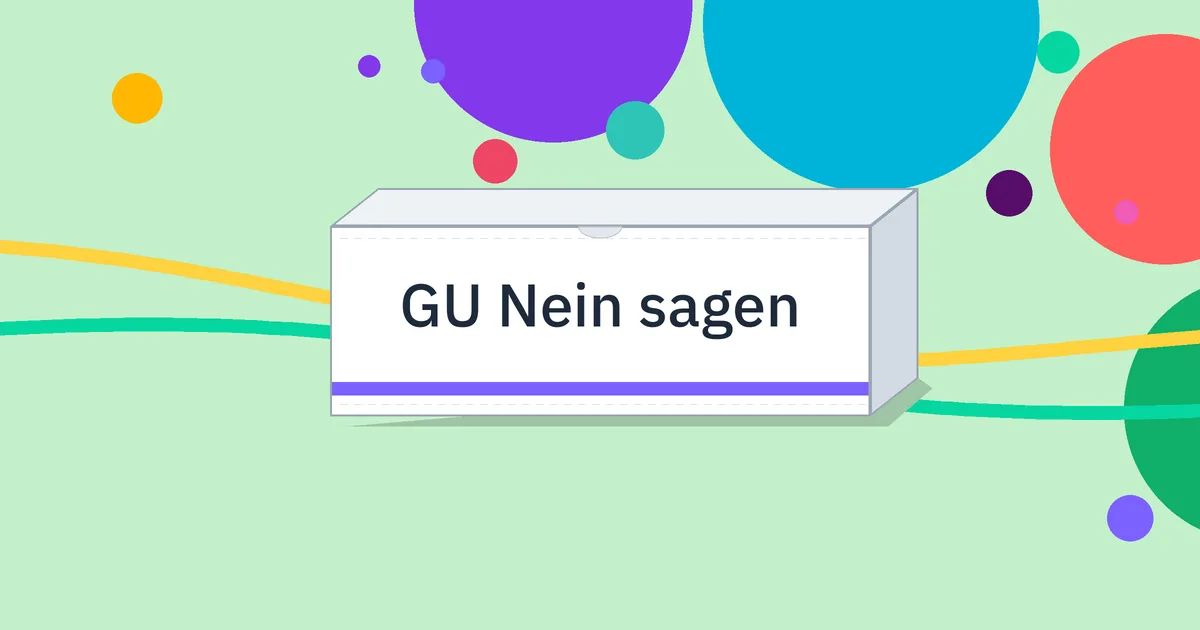 Symbolbild: Packung mit der Aufschrift GU Nein sagen (PZN 11600737) – Verfügbarkeit und Bezug in Apotheken in Frankfurt am Main