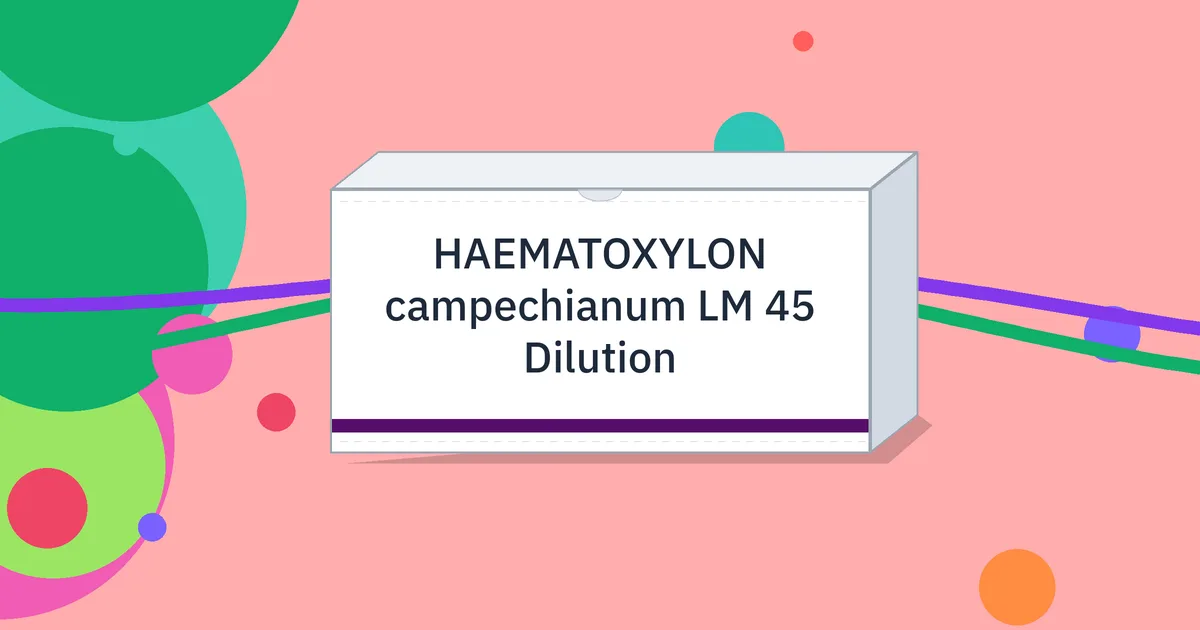Symbolbild: Packung mit der Aufschrift HAEMATOXYLON campechianum LM 45 Dilution (PZN 13549561) – Verfügbarkeit und Bezug in Apotheken in Frankfurt am Main