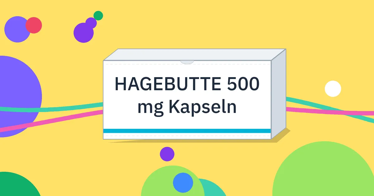 Symbolbild: Packung mit der Aufschrift HAGEBUTTE 500 mg Kapseln (PZN 16781838) – Verfügbarkeit und Bezug in Apotheken in Frankfurt am Main
