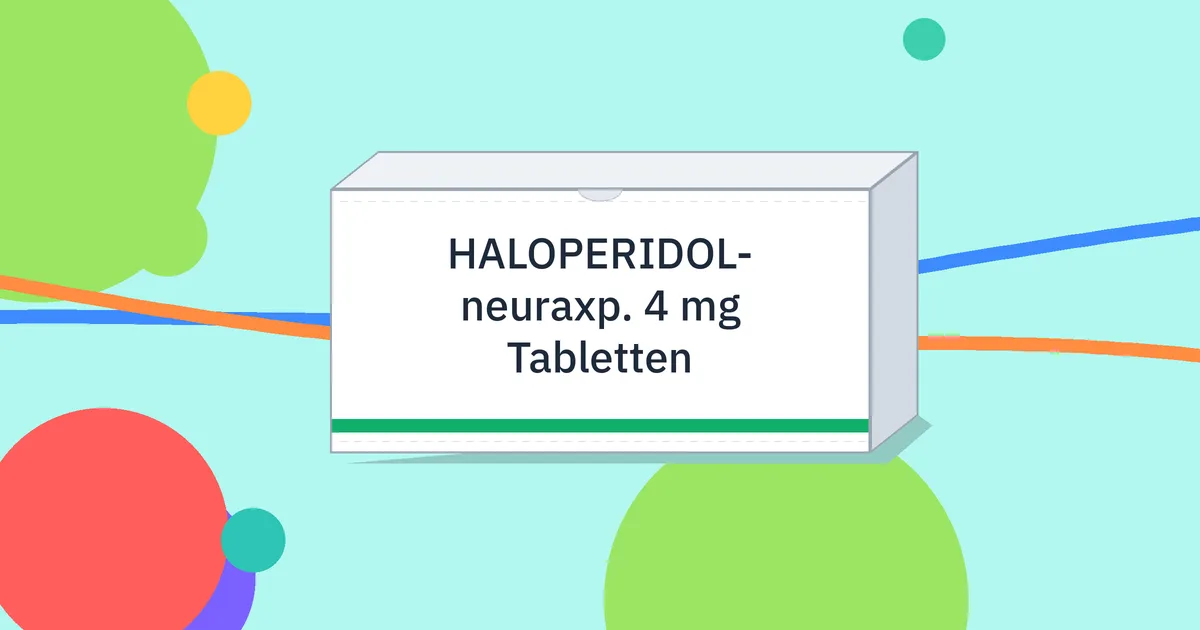 Symbolbild: Packung mit der Aufschrift HALOPERIDOL-neuraxp. 4 mg Tabletten (PZN 03479285) – Verfügbarkeit und Bezug in Apotheken in Frankfurt am Main