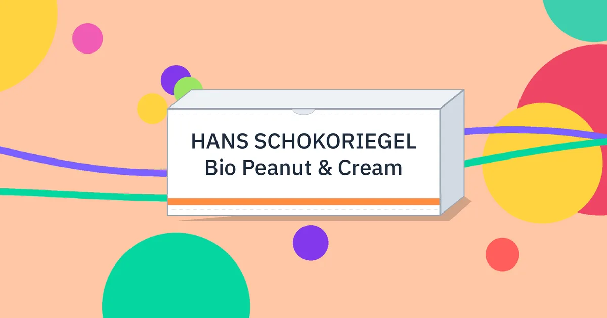 Symbolbild: Packung mit der Aufschrift HANS SCHOKORIEGEL Bio Peanut & Cream (PZN 18366813) – Verfügbarkeit und Bezug in Apotheken in Frankfurt am Main