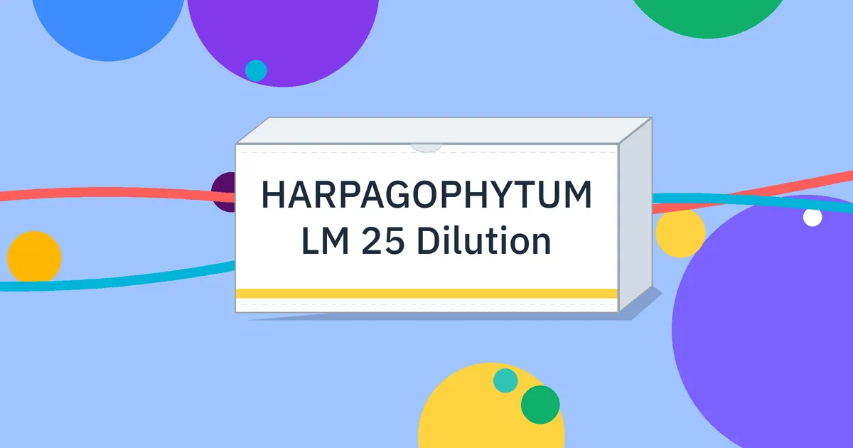 Symbolbild: Packung mit der Aufschrift HARPAGOPHYTUM LM 25 Dilution (PZN 13550848) – Verfügbarkeit und Bezug in Apotheken in Frankfurt am Main