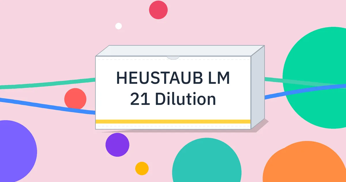 Symbolbild: Packung mit der Aufschrift HEUSTAUB LM 21 Dilution (PZN 12888456) – Verfügbarkeit und Bezug in Apotheken in Frankfurt am Main