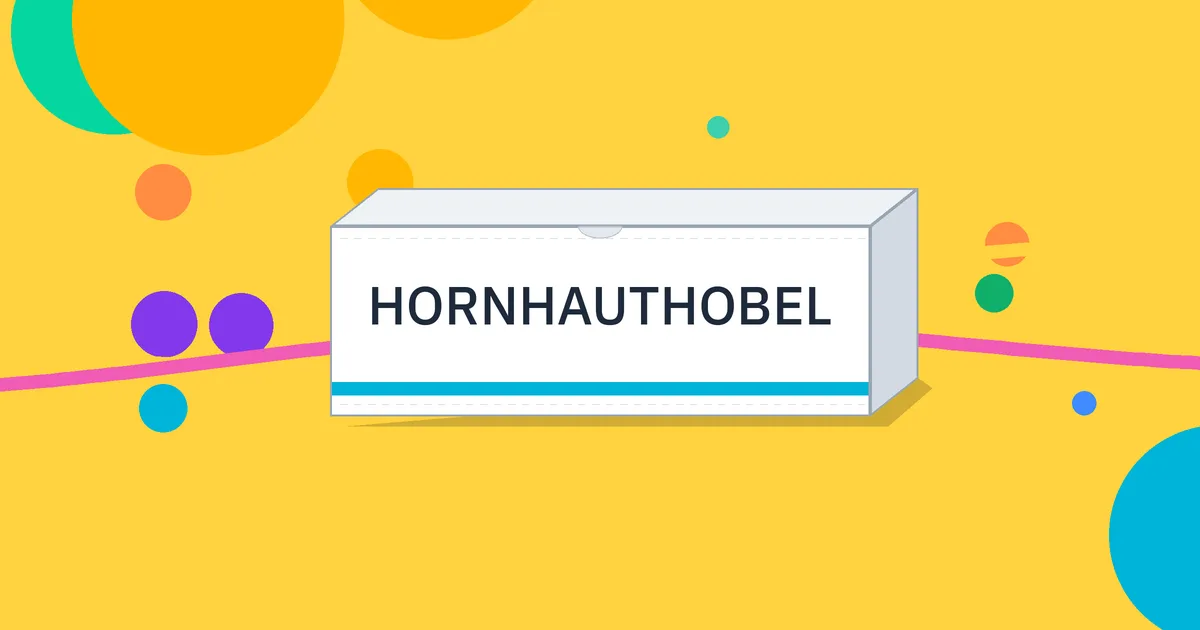Symbolbild: Packung mit der Aufschrift HORNHAUTHOBEL (PZN 04838912) – Verfügbarkeit und Bezug in Apotheken in Frankfurt am Main