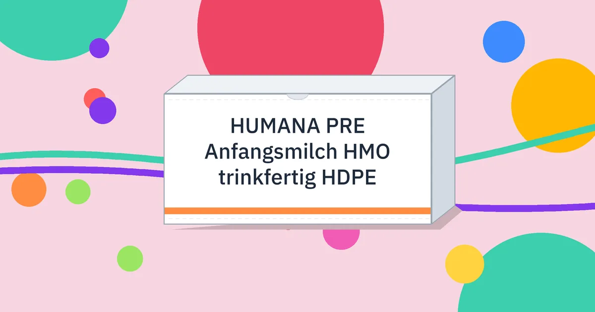 Symbolbild: Packung mit der Aufschrift HUMANA PRE Anfangsmilch HMO trinkfertig HDPE (PZN 18489510) – Verfügbarkeit und Bezug in Apotheken in Frankfurt am Main