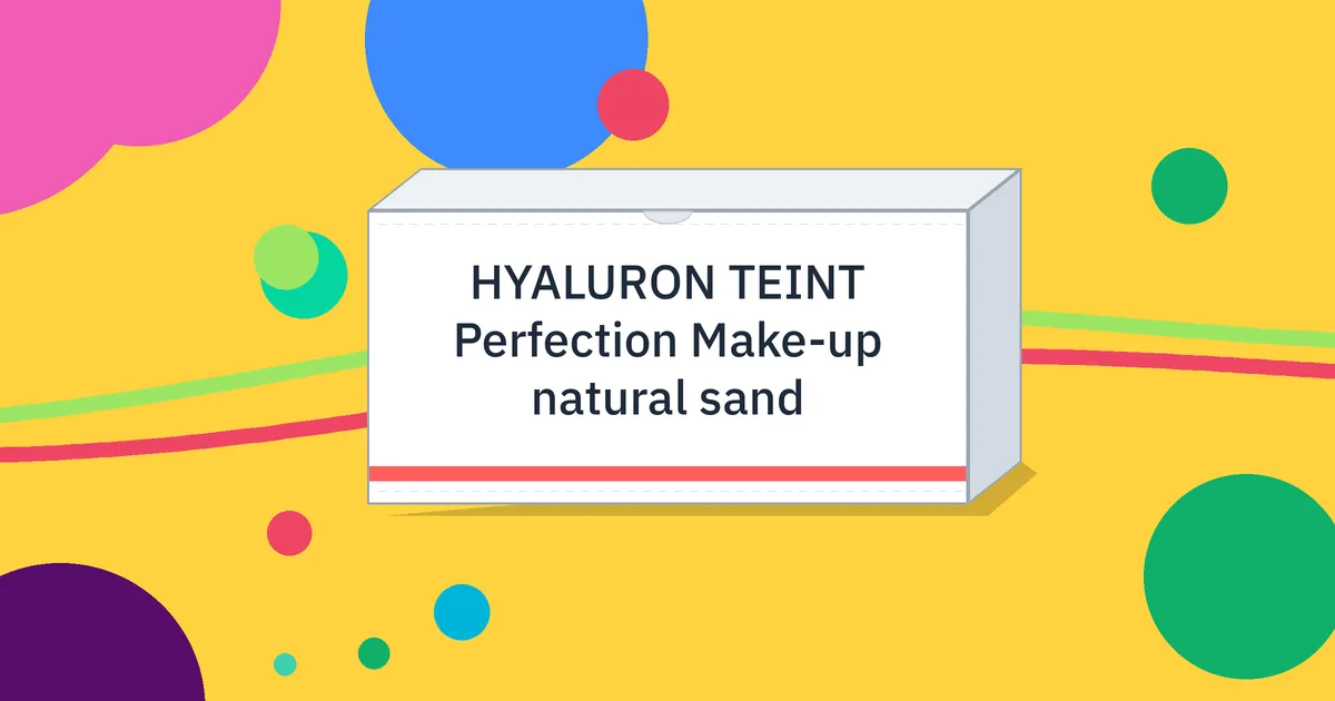 Symbolbild: Packung mit der Aufschrift HYALURON TEINT Perfection Make-up natural sand (PZN 13511908) – Verfügbarkeit und Bezug in Apotheken in Frankfurt am Main
