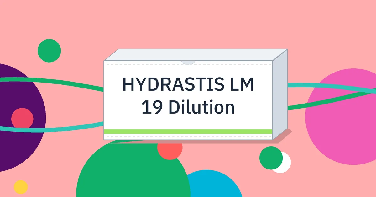 Symbolbild: Packung mit der Aufschrift HYDRASTIS LM 19 Dilution (PZN 12890223) – Verfügbarkeit und Bezug in Apotheken in Frankfurt am Main