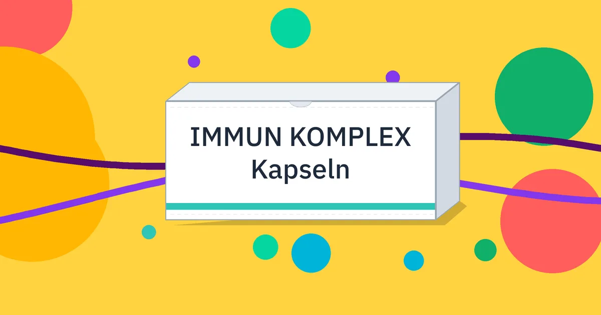Symbolbild: Packung mit der Aufschrift IMMUN KOMPLEX Kapseln (PZN 18713166) – Verfügbarkeit und Bezug in Apotheken in Frankfurt am Main
