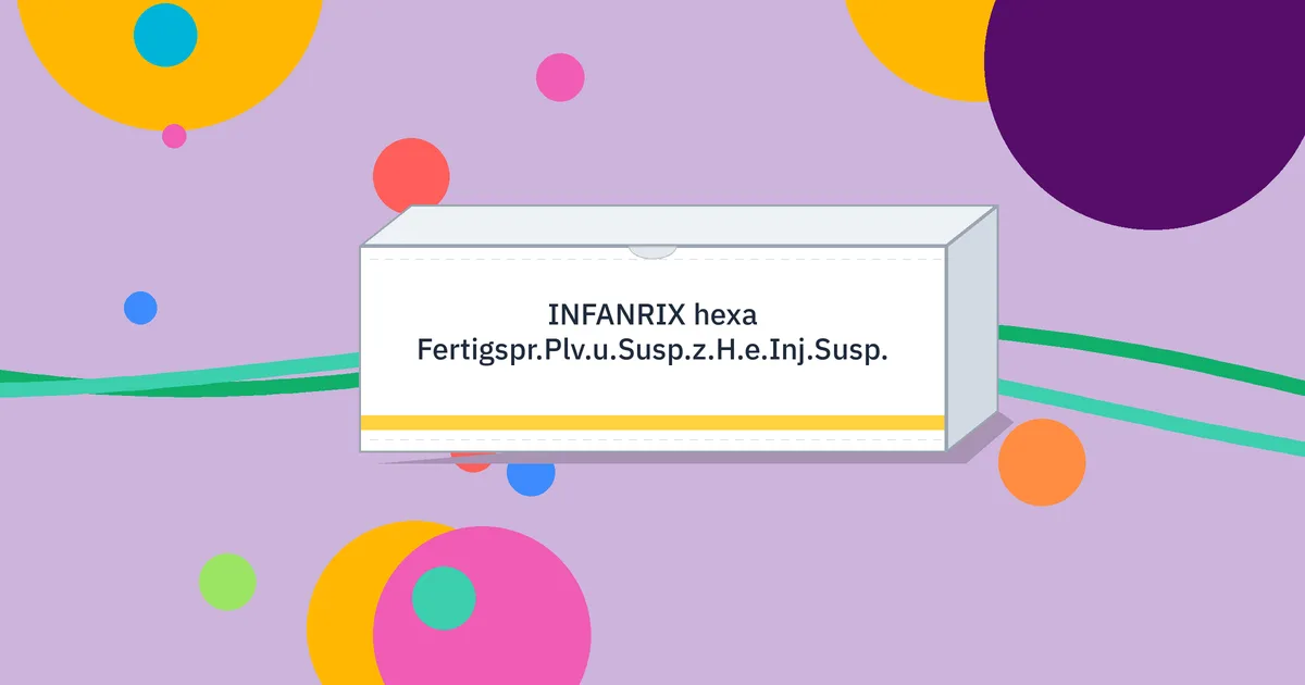 Symbolbild: Packung mit der Aufschrift INFANRIX hexa Fertigspr.Plv.u.Susp.z.H.e.Inj.Susp. (PZN 00977077) – Verfügbarkeit und Bezug in Apotheken in Frankfurt am Main