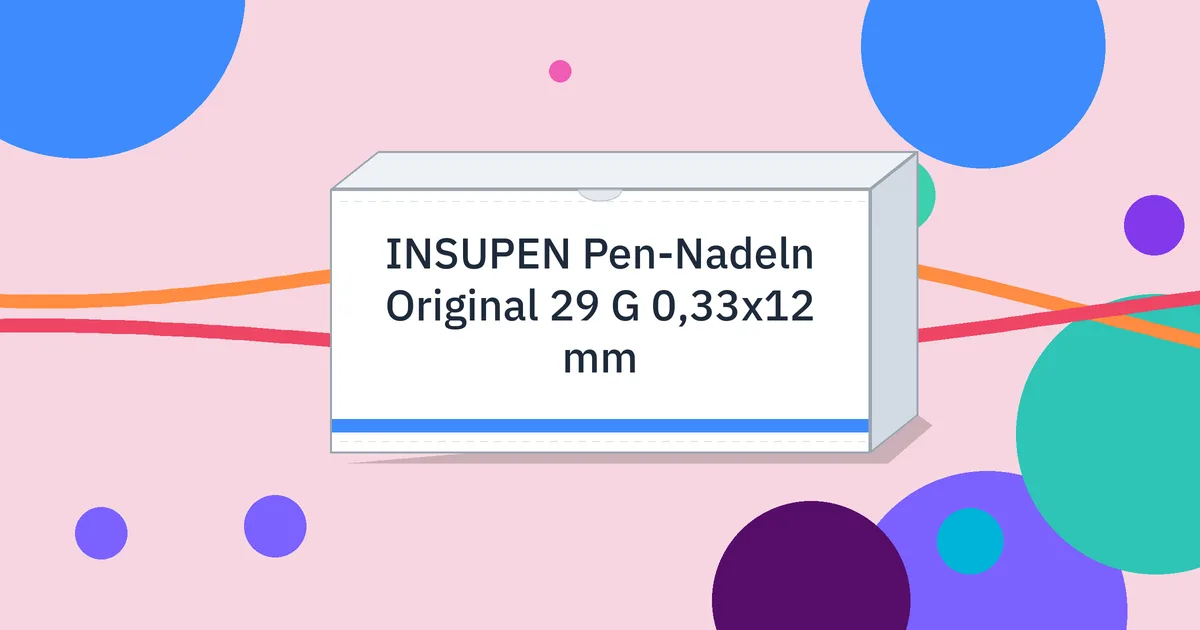 Symbolbild: Packung mit der Aufschrift INSUPEN Pen-Nadeln Original 29 G 0,33x12 mm (PZN 09666522) – Verfügbarkeit und Bezug in Apotheken in Frankfurt am Main