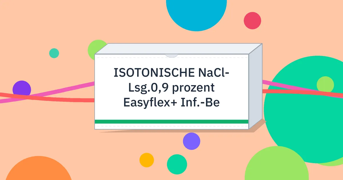 Symbolbild: Packung mit der Aufschrift ISOTONISCHE NaCl-Lsg.0,9 prozent Easyflex+ Inf.-Be (PZN 06918934) – Verfügbarkeit und Bezug in Apotheken in Frankfurt am Main