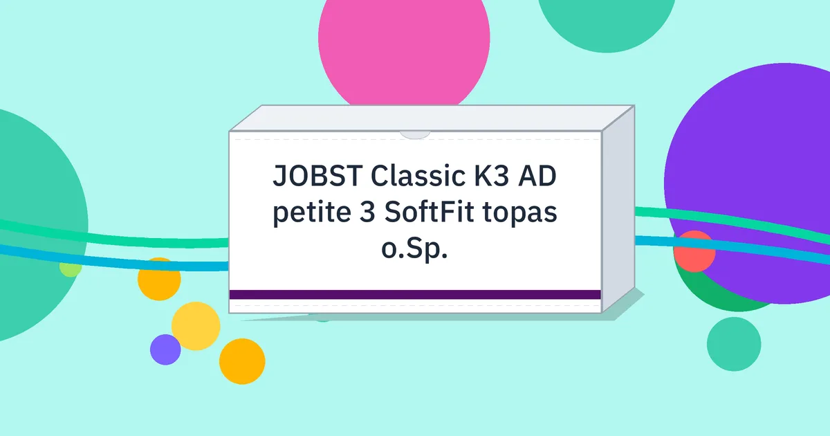 Symbolbild: Packung mit der Aufschrift JOBST Classic K3 AD petite 3 SoftFit topas o.Sp. (PZN 14223519) – Verfügbarkeit und Bezug in Apotheken in Frankfurt am Main