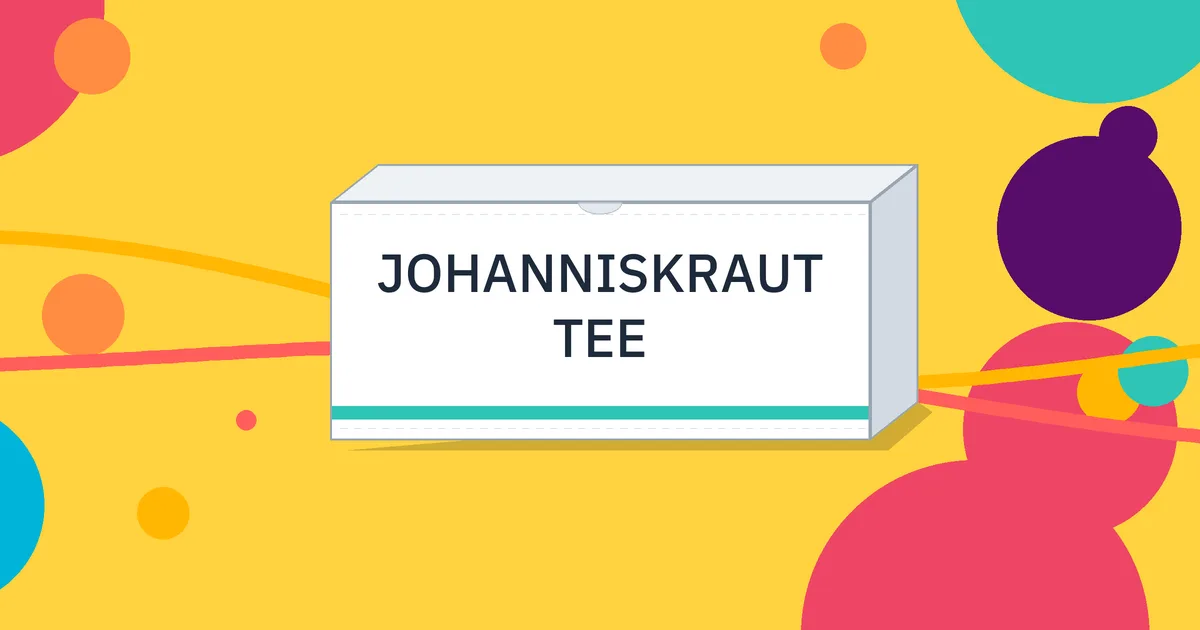 Symbolbild: Packung mit der Aufschrift JOHANNISKRAUT TEE (PZN 02188574) – Verfügbarkeit und Bezug in Apotheken in Frankfurt am Main