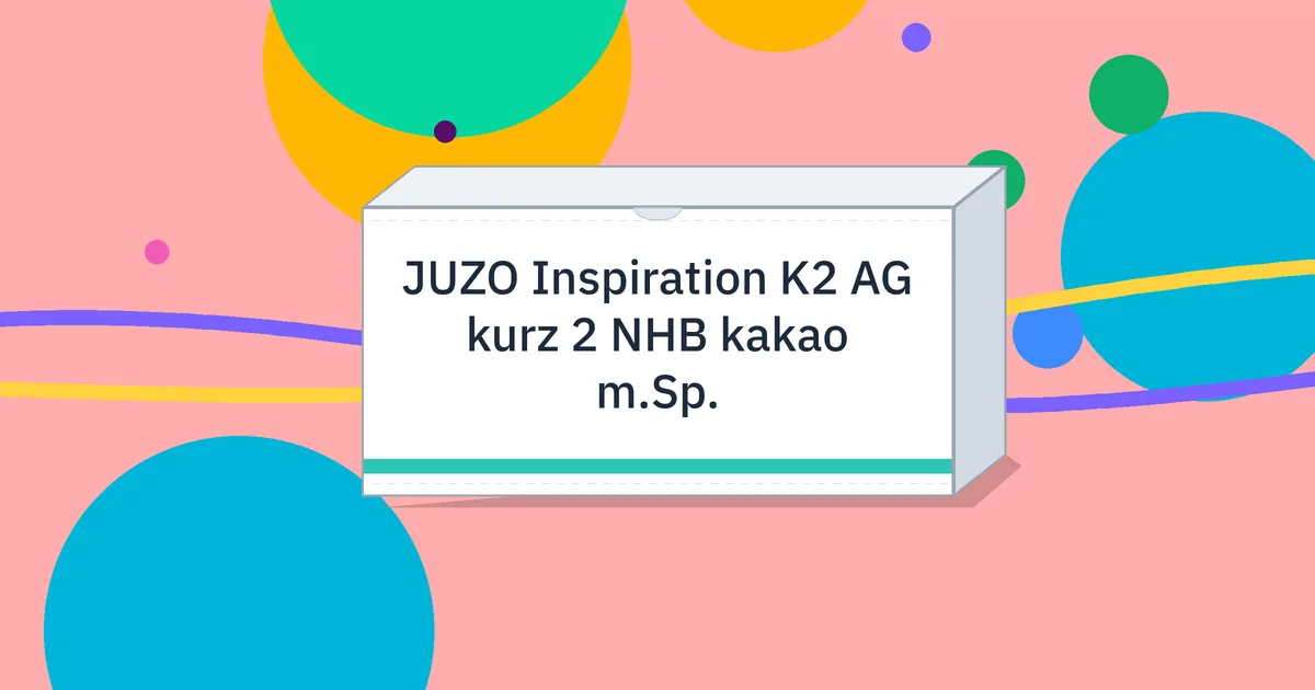 Symbolbild: Packung mit der Aufschrift JUZO Inspiration K2 AG kurz 2 NHB kakao m.Sp. (PZN 14947708) – Verfügbarkeit und Bezug in Apotheken in Frankfurt am Main