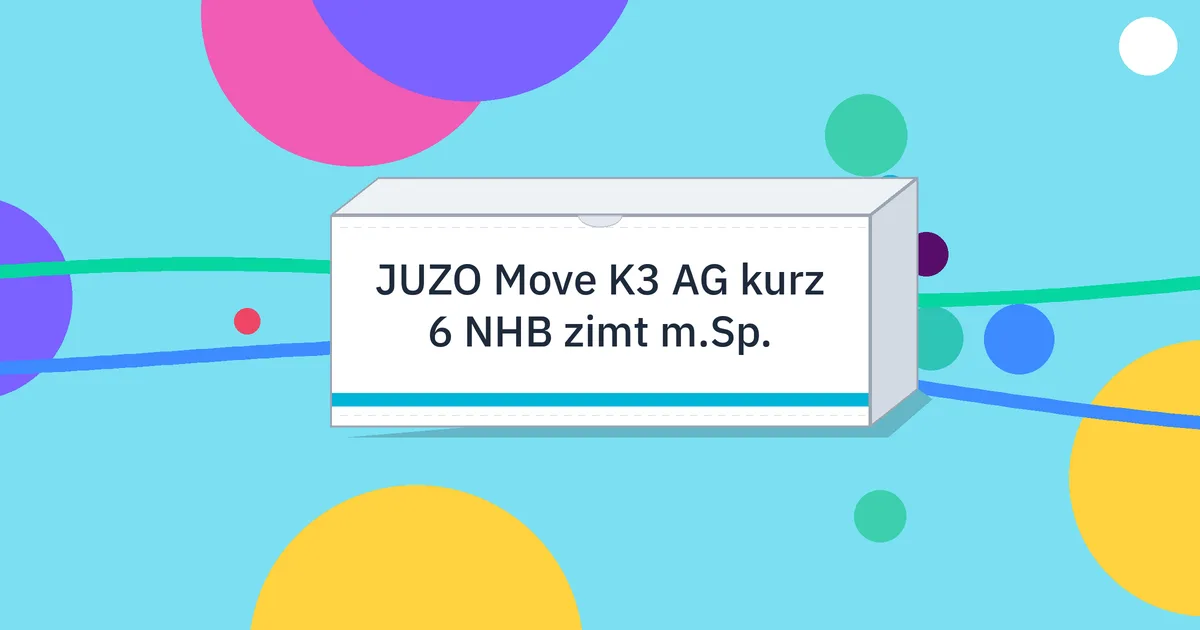 Symbolbild: Packung mit der Aufschrift JUZO Move K3 AG kurz 6 NHB zimt m.Sp. (PZN 18579176) – Verfügbarkeit und Bezug in Apotheken in Frankfurt am Main