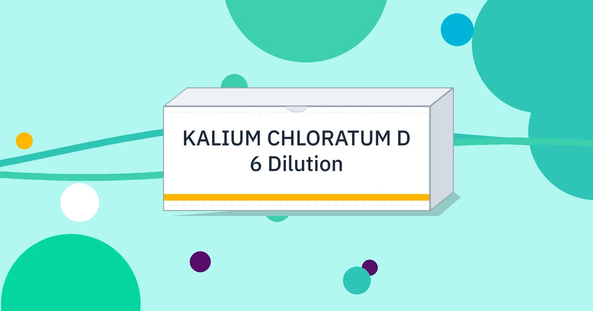 Symbolbild: Packung mit der Aufschrift KALIUM CHLORATUM D 6 Dilution (PZN 02616024) – Verfügbarkeit und Bezug in Apotheken in Frankfurt am Main