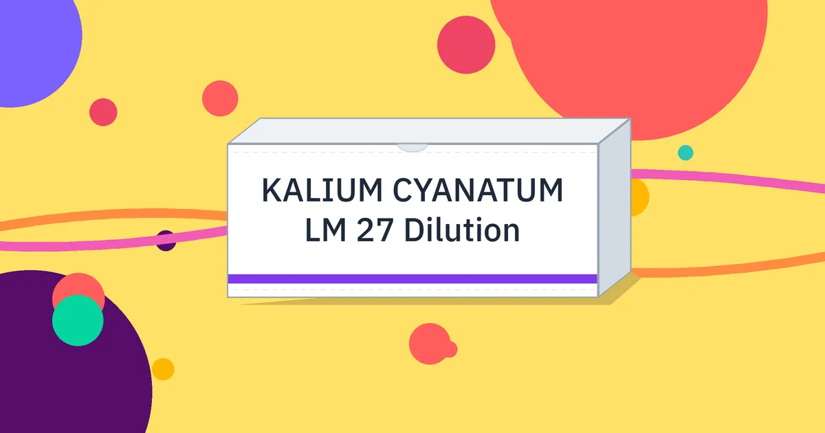 Symbolbild: Packung mit der Aufschrift KALIUM CYANATUM LM 27 Dilution (PZN 12920757) – Verfügbarkeit und Bezug in Apotheken in Frankfurt am Main