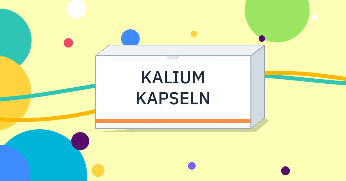 Symbolbild: Packung mit der Aufschrift KALIUM KAPSELN (PZN 18059198) – Verfügbarkeit und Bezug in Apotheken in Frankfurt am Main
