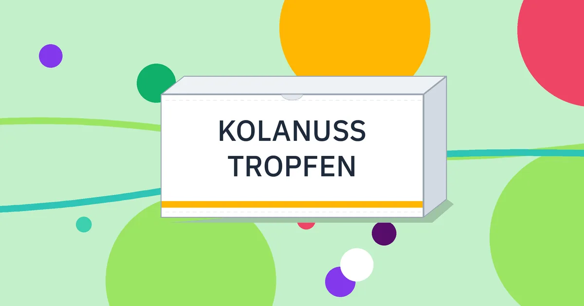 Symbolbild: Packung mit der Aufschrift KOLANUSS TROPFEN (PZN 14282568) – Verfügbarkeit und Bezug in Apotheken in Frankfurt am Main