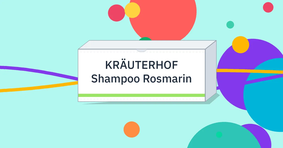 Symbolbild: Packung mit der Aufschrift KRÄUTERHOF Shampoo Rosmarin (PZN 11292402) – Verfügbarkeit und Bezug in Apotheken in Frankfurt am Main