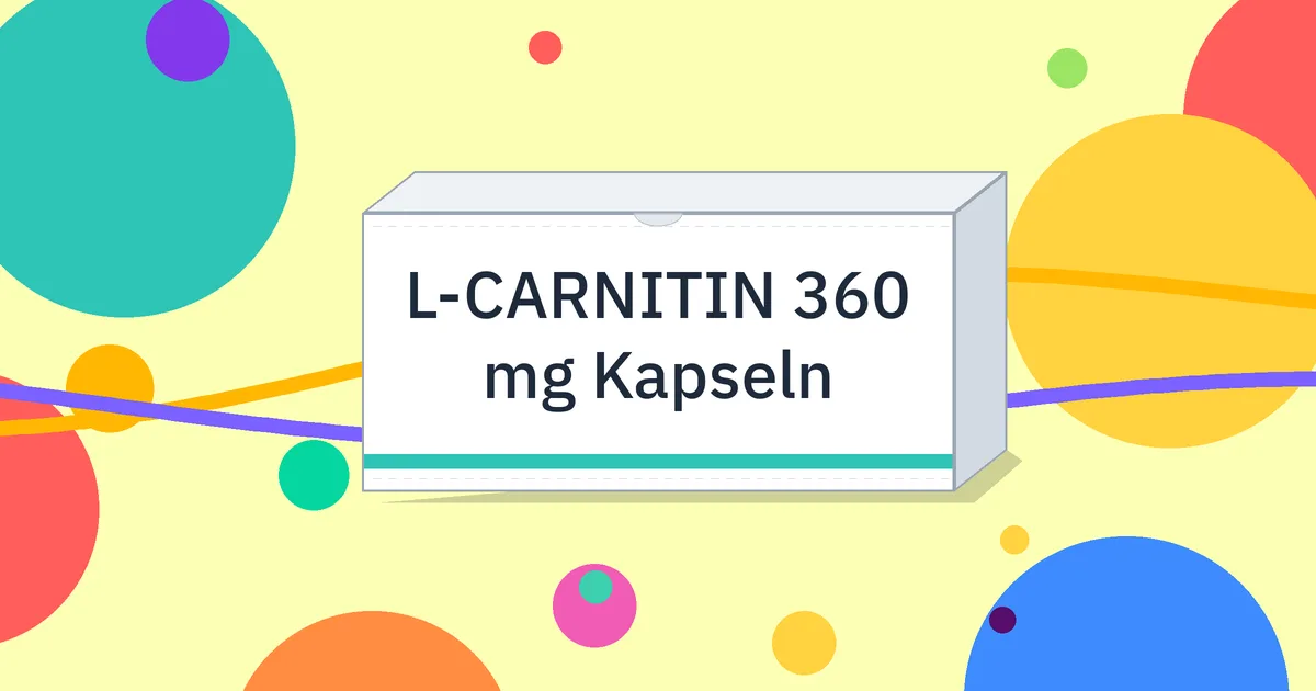 Symbolbild: Packung mit der Aufschrift L-CARNITIN 360 mg Kapseln (PZN 02230690) – Verfügbarkeit und Bezug in Apotheken in Frankfurt am Main