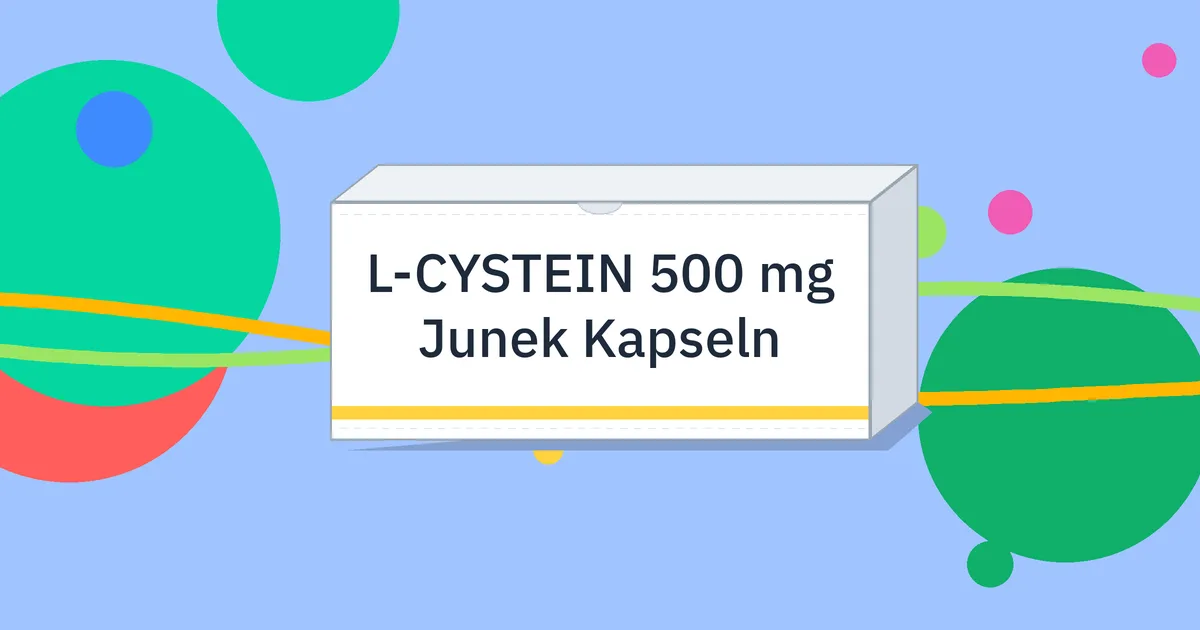 Symbolbild: Packung mit der Aufschrift L-CYSTEIN 500 mg Junek Kapseln (PZN 00132552) – Verfügbarkeit und Bezug in Apotheken in Frankfurt am Main