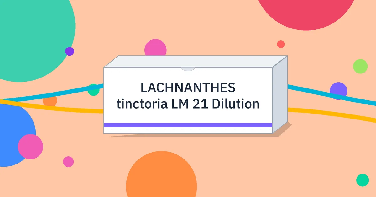 Symbolbild: Packung mit der Aufschrift LACHNANTHES tinctoria LM 21 Dilution (PZN 13520468) – Verfügbarkeit und Bezug in Apotheken in Frankfurt am Main