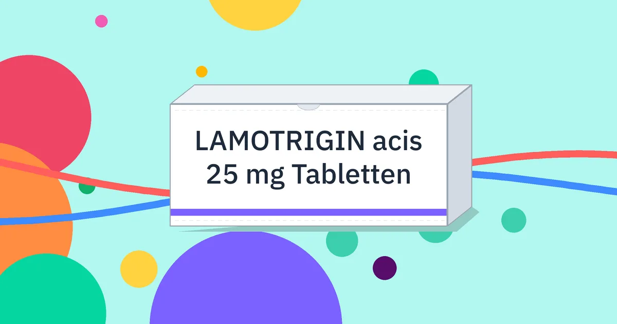Symbolbild: Packung mit der Aufschrift LAMOTRIGIN acis 25 mg Tabletten (PZN 04051796) – Verfügbarkeit und Bezug in Apotheken in Frankfurt am Main