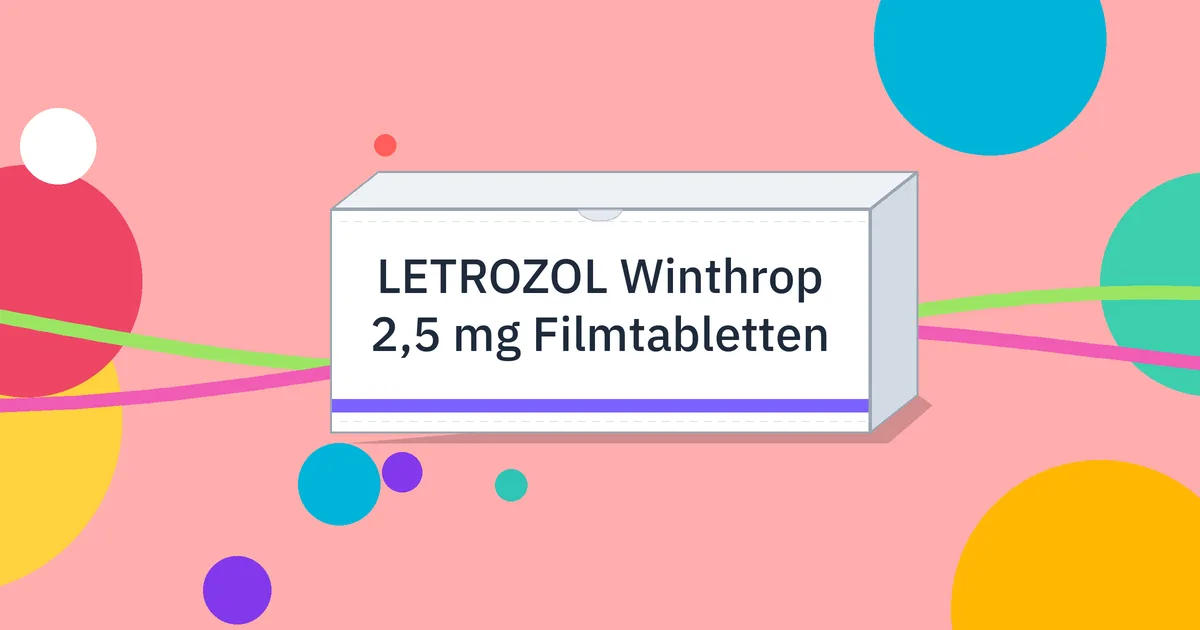 Symbolbild: Packung mit der Aufschrift LETROZOL Winthrop 2,5 mg Filmtabletten (PZN 08761313) – Verfügbarkeit und Bezug in Apotheken in Frankfurt am Main