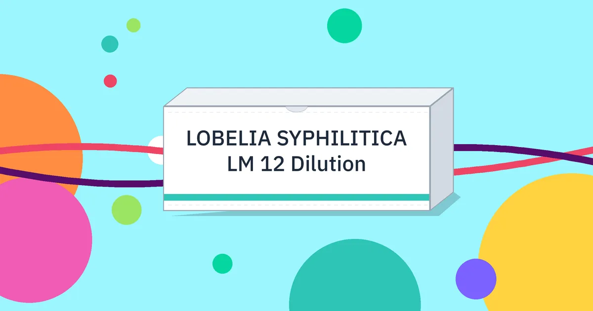 Symbolbild: Packung mit der Aufschrift LOBELIA SYPHILITICA LM 12 Dilution (PZN 13534789) – Verfügbarkeit und Bezug in Apotheken in Frankfurt am Main