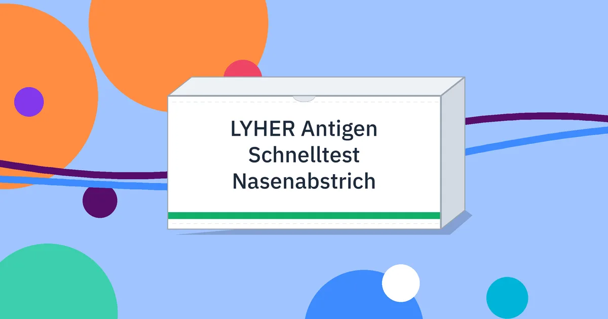 Symbolbild: Packung mit der Aufschrift LYHER Antigen Schnelltest Nasenabstrich (PZN 17257045) – Verfügbarkeit und Bezug in Apotheken in Frankfurt am Main