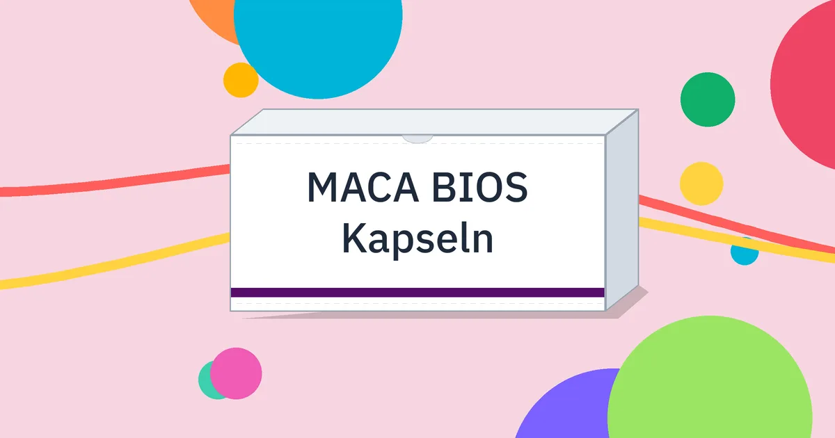 Symbolbild: Packung mit der Aufschrift MACA BIOS Kapseln (PZN 05996122) – Verfügbarkeit und Bezug in Apotheken in Frankfurt am Main