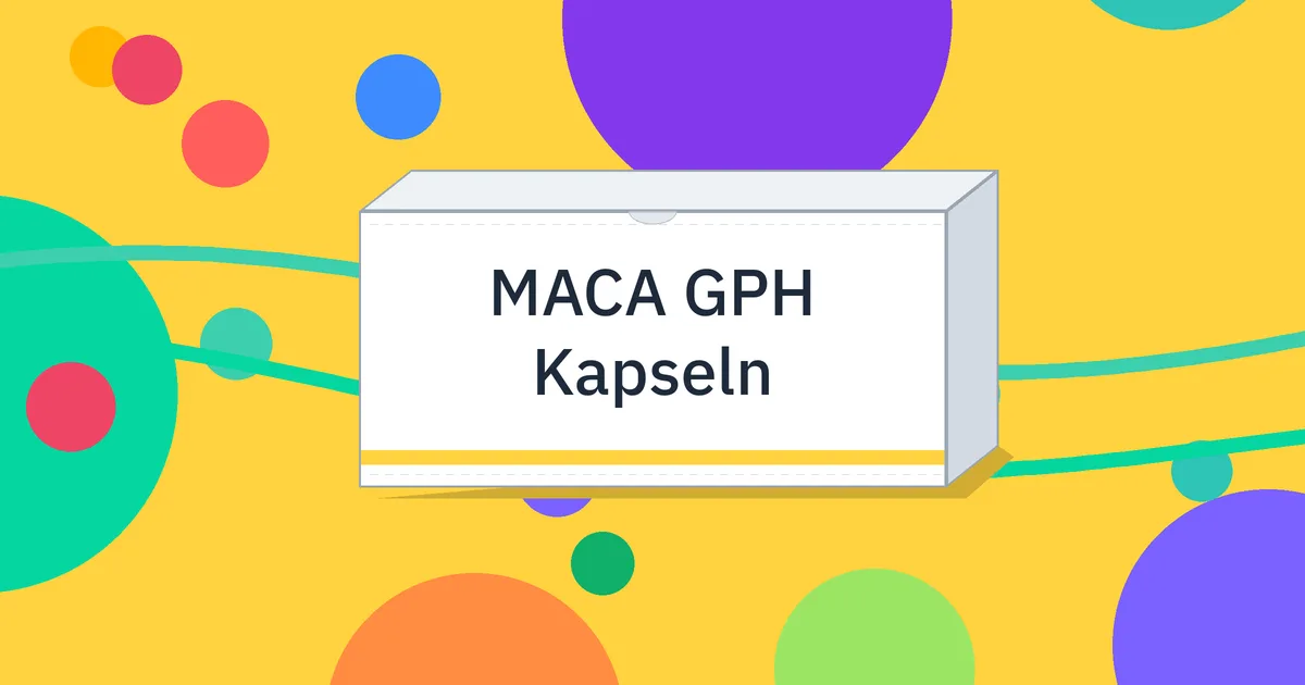 Symbolbild: Packung mit der Aufschrift MACA GPH Kapseln (PZN 09919041) – Verfügbarkeit und Bezug in Apotheken in Frankfurt am Main