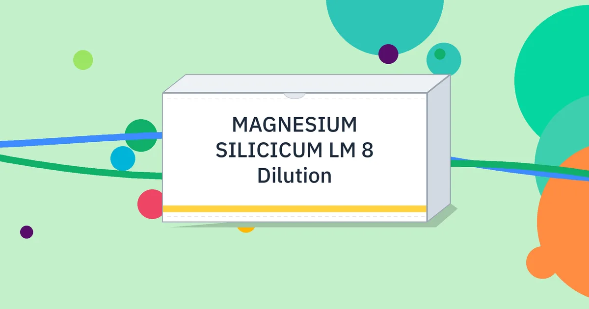 Symbolbild: Packung mit der Aufschrift MAGNESIUM SILICICUM LM 8 Dilution (PZN 12939573) – Verfügbarkeit und Bezug in Apotheken in Frankfurt am Main