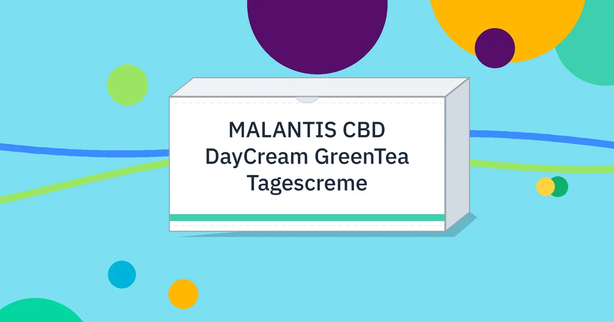Symbolbild: Packung mit der Aufschrift MALANTIS CBD DayCream GreenTea Tagescreme (PZN 18221486) – Verfügbarkeit und Bezug in Apotheken in Frankfurt am Main