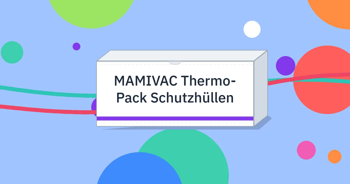 Symbolbild: Packung mit der Aufschrift MAMIVAC Thermo-Pack Schutzhüllen (PZN 03175473) – Verfügbarkeit und Bezug in Apotheken in Frankfurt am Main