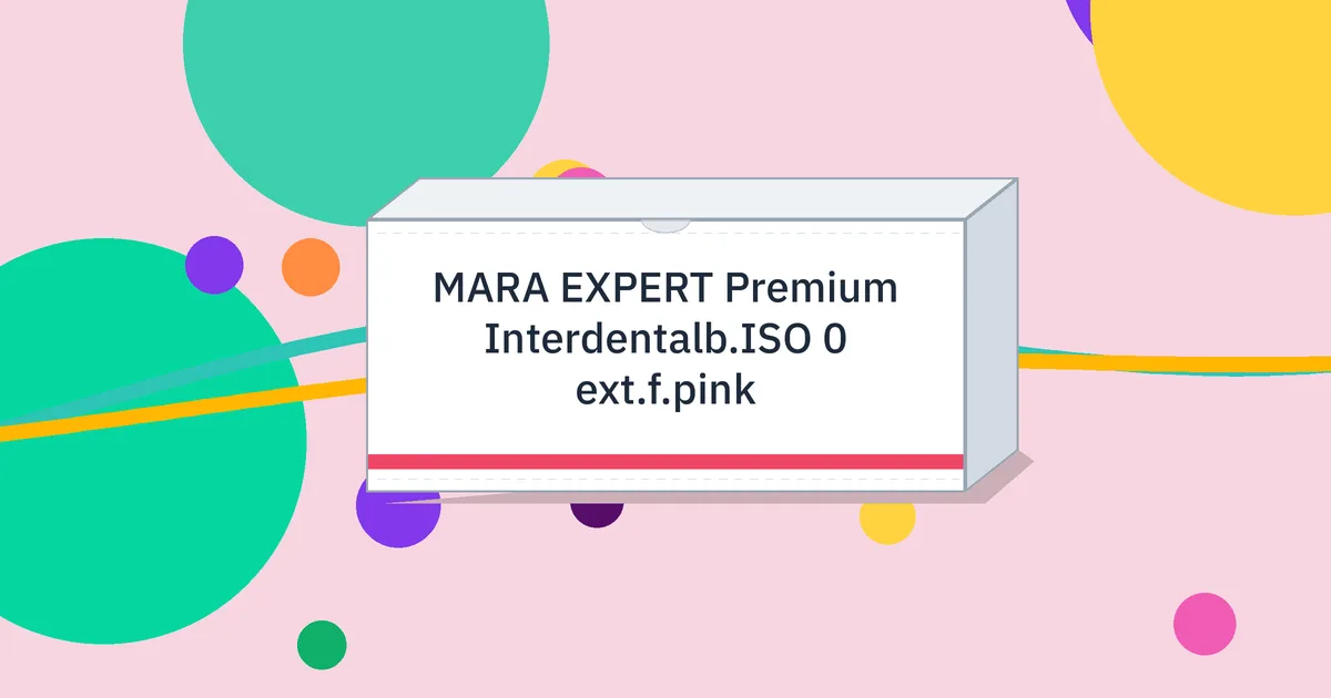 Symbolbild: Packung mit der Aufschrift MARA EXPERT Premium Interdentalb.ISO 0 ext.f.pink (PZN 14371757) – Verfügbarkeit und Bezug in Apotheken in Frankfurt am Main