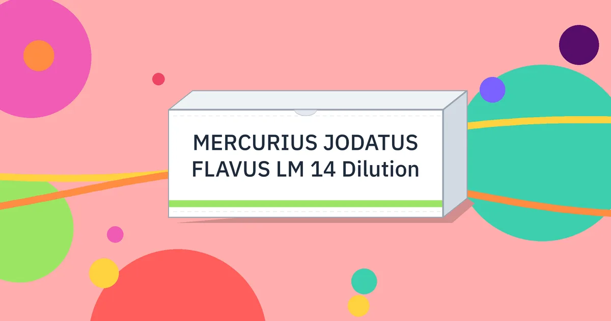 Symbolbild: Packung mit der Aufschrift MERCURIUS JODATUS FLAVUS LM 14 Dilution (PZN 12951829) – Verfügbarkeit und Bezug in Apotheken in Frankfurt am Main
