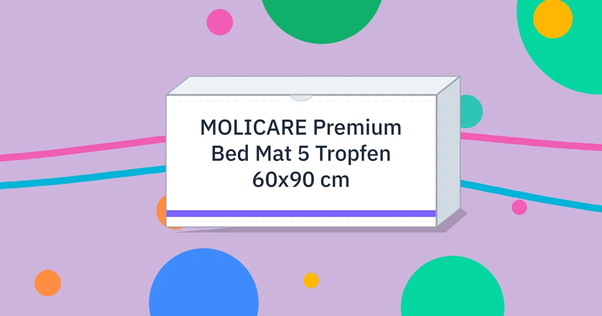 Symbolbild: Packung mit der Aufschrift MOLICARE Premium Bed Mat 5 Tropfen 60x90 cm (PZN 16136747) – Verfügbarkeit und Bezug in Apotheken in Frankfurt am Main