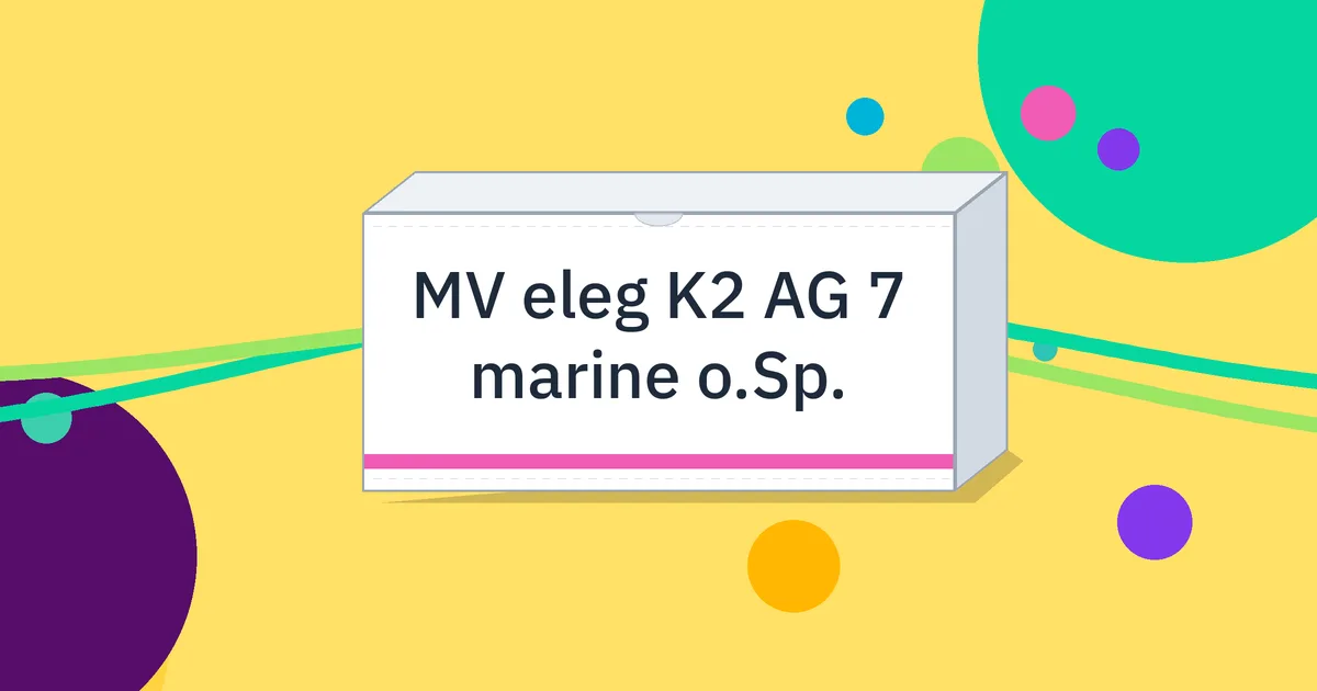 Symbolbild: Packung mit der Aufschrift MV eleg K2 AG 7 marine o.Sp. (PZN 14612511) – Verfügbarkeit und Bezug in Apotheken in Frankfurt am Main
