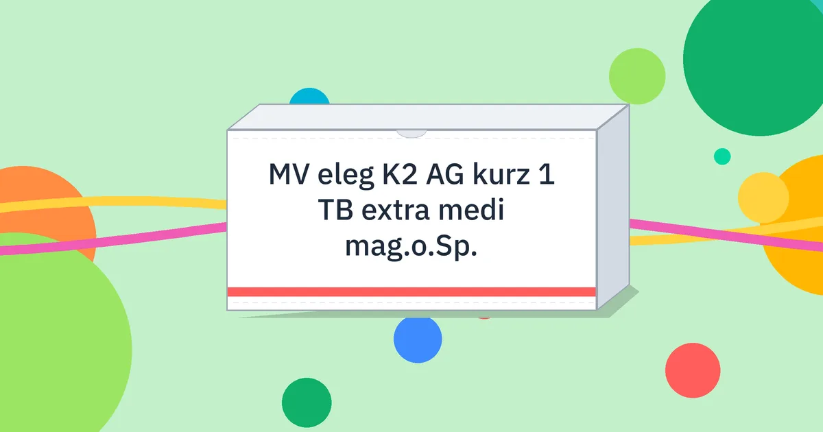 Symbolbild: Packung mit der Aufschrift MV eleg K2 AG kurz 1 TB extra medi mag.o.Sp. (PZN 14635630) – Verfügbarkeit und Bezug in Apotheken in Frankfurt am Main