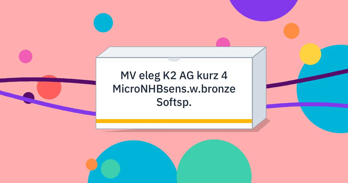 Symbolbild: Packung mit der Aufschrift MV eleg K2 AG kurz 4 MicroNHBsens.w.bronze Softsp. (PZN 15711474) – Verfügbarkeit und Bezug in Apotheken in Frankfurt am Main