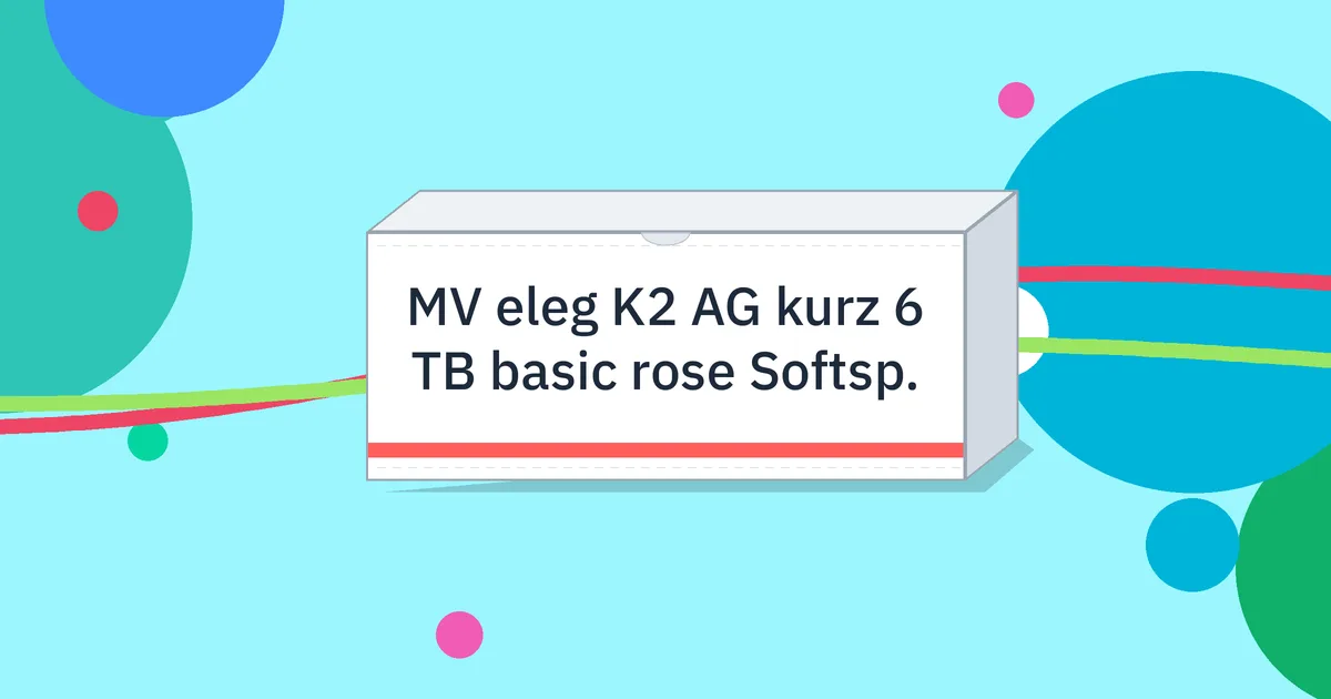 Symbolbild: Packung mit der Aufschrift MV eleg K2 AG kurz 6 TB basic rose Softsp. (PZN 14698582) – Verfügbarkeit und Bezug in Apotheken in Frankfurt am Main