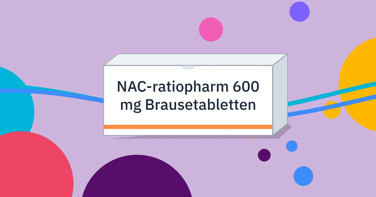 Symbolbild: Packung mit der Aufschrift NAC-ratiopharm 600 mg Brausetabletten (PZN 07423287) – Verfügbarkeit und Bezug in Apotheken in Frankfurt am Main