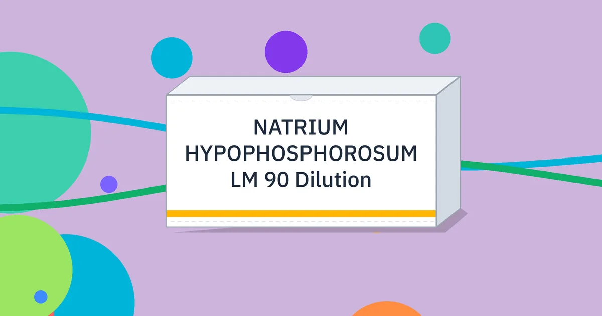 Symbolbild: Packung mit der Aufschrift NATRIUM HYPOPHOSPHOROSUM LM 90 Dilution (PZN 12963703) – Verfügbarkeit und Bezug in Apotheken in Frankfurt am Main